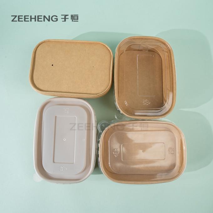 Take Away Recyclable Square Paper Bowls Food Bowls With Lids