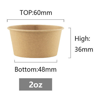 ZEEHENG 2oz Disposable Small Kraft Paper Cups With Lids