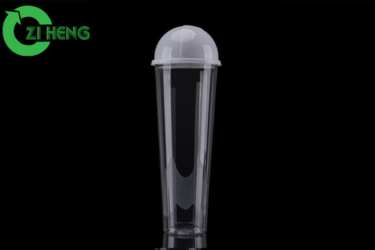 Thin Crystal Cold Drink Cups With Lids , Food Grade Dome Lid Cups Leak ...